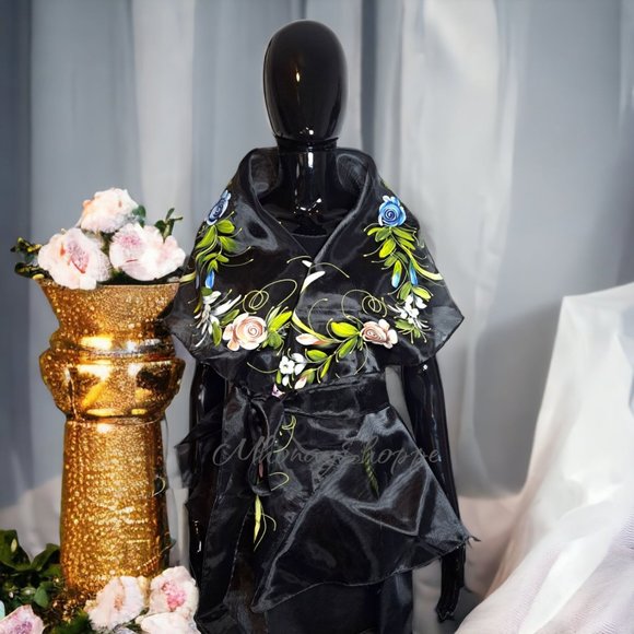 Handmade | Accessories | 3roseblack Handpainted Modern Filipiniana ...